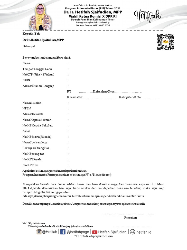 Form Aspirasi PIP 2021 | PDF