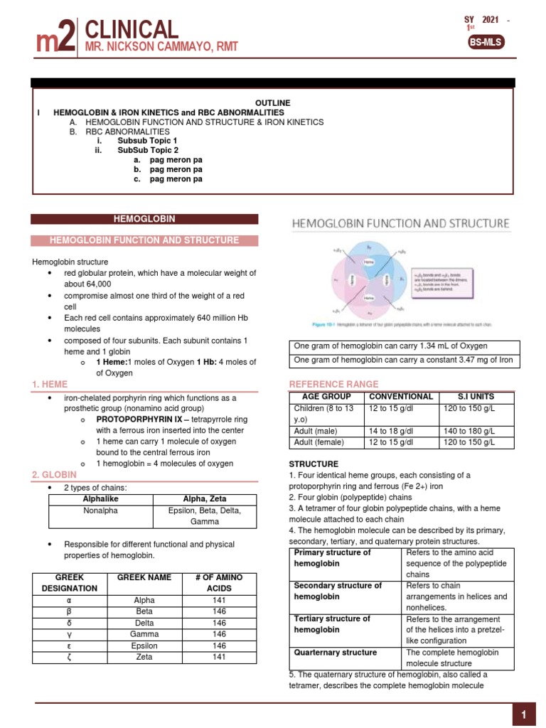 Hematology 1 Quiz 2 3 | PDF | Anemia | Hemoglobin