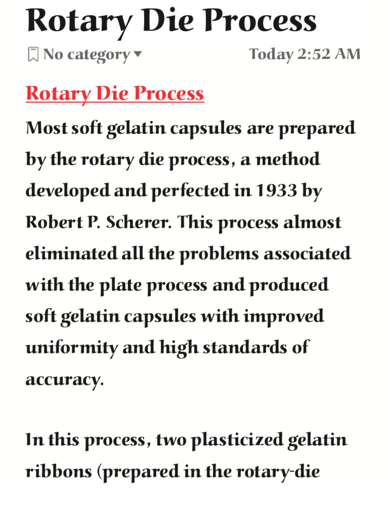 Rotary Die Process | PDF