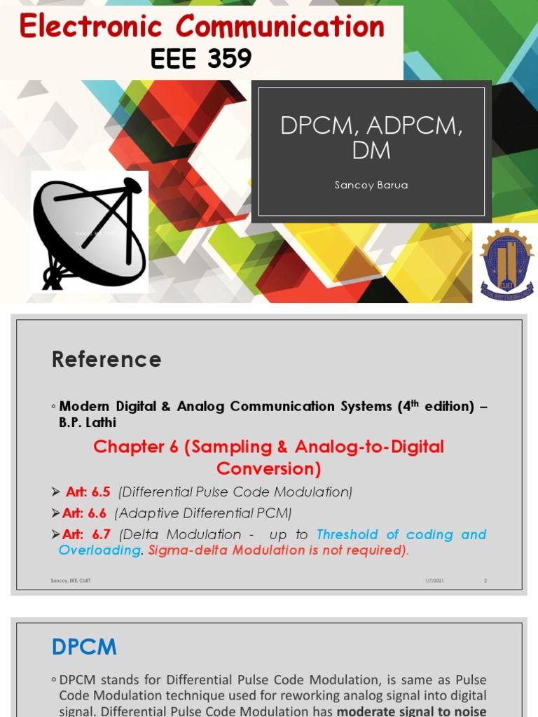 DPCM, Adpcm, DM | PDF | Sampling (Signal Processing) | Modulation