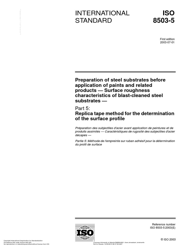 Iso 8503 - 5-2003 | PDF | International Organization For Standardization | Calibration