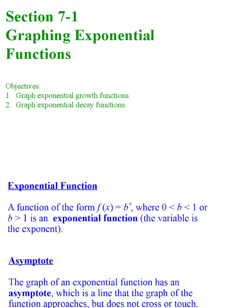 Graphing Exponential Functions Guide | PDF | Exponential Function ...