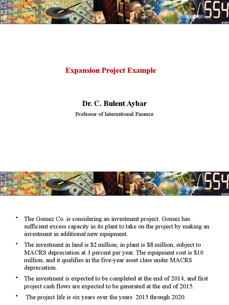 Expansion Project Example: Dr. C. Bulent Aybar | PDF | Depreciation ...