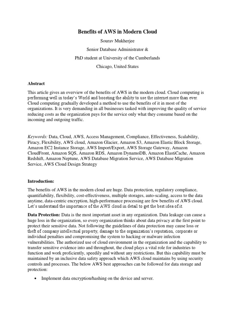 Benefits of AWS in Modern Cloud | Download grátis PDF | Cloud Computing ... Benefits of AWS in Modern Cloud | Download grátis PDF | Cloud Computing ...