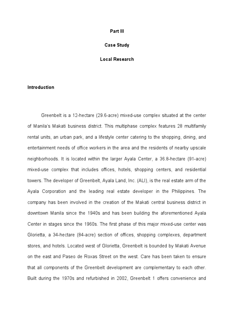 Greenbelt Case Study | PDF | Makati