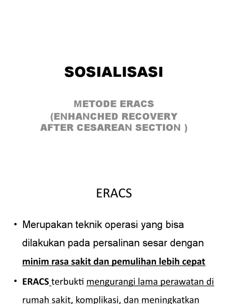 Sosialisasi Eracs | PDF