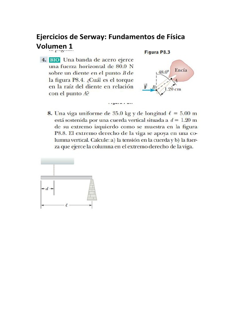 Ejercicios de Serway | PDF