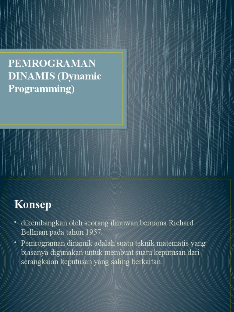 Pemrograman Dinamis (Dynamic Programming) | PDF