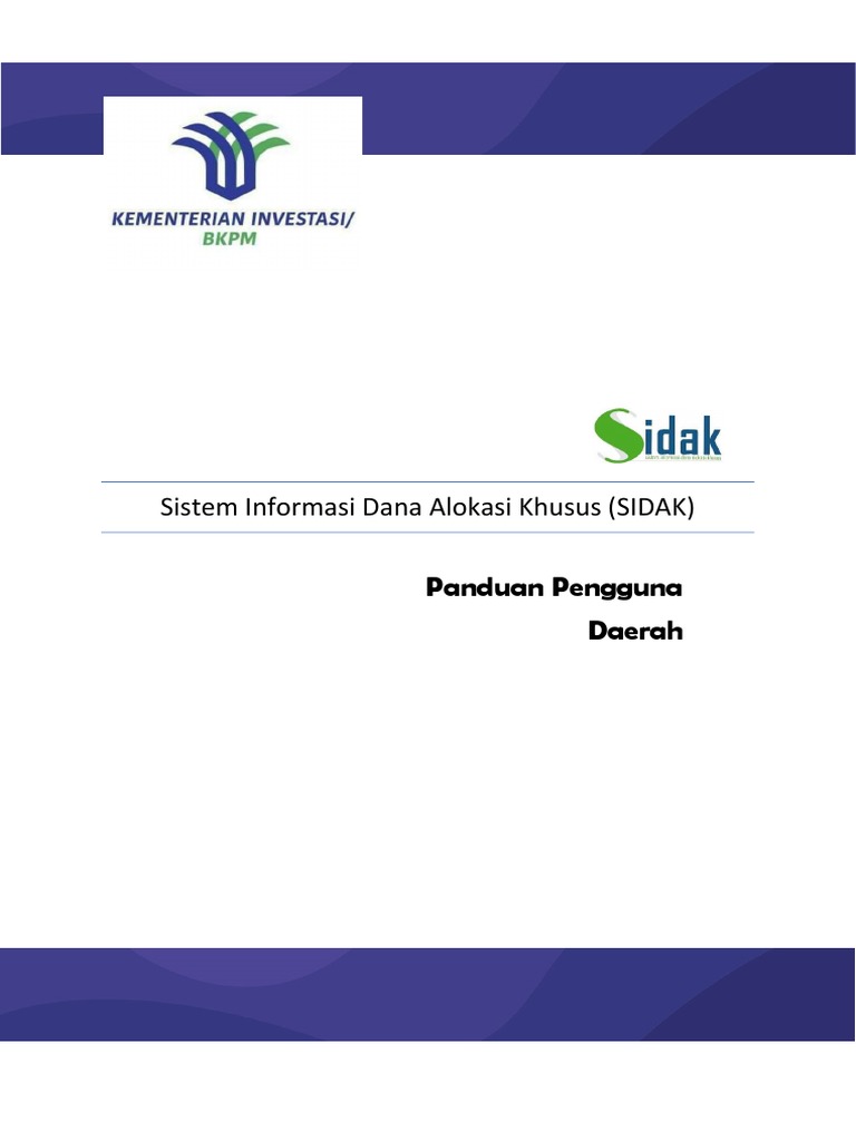 Panduan Pengguna Sistem SIDAK | PDF