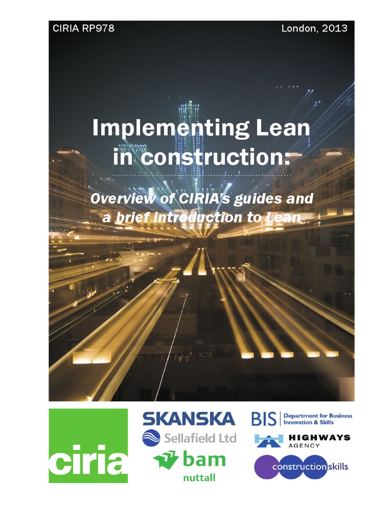Overview of CIRIA's Guides and A Brief Introduction To Lean | PDF ...