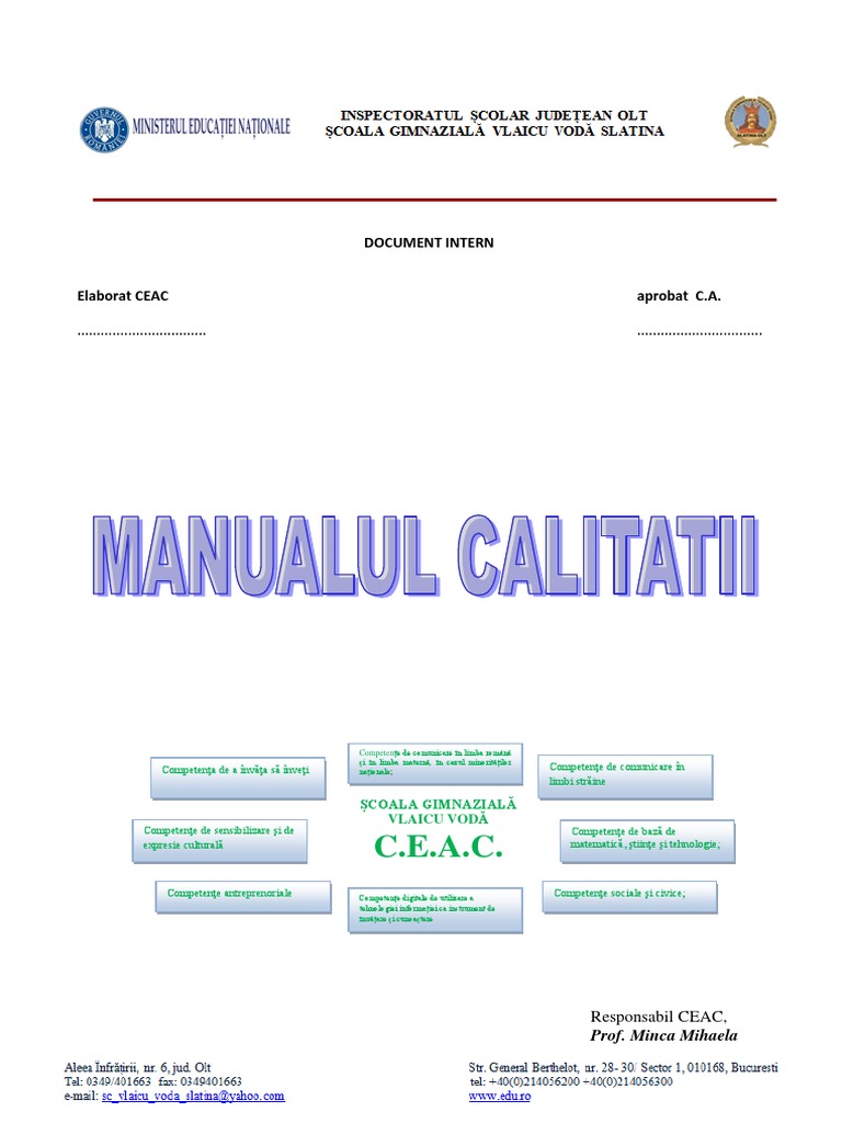 MANUALUL Regulament Si Alte Documente CEAC | PDF