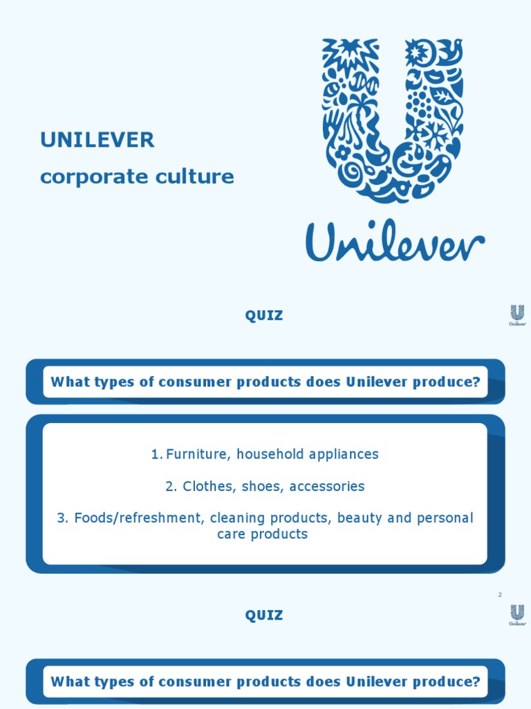 Unilever Corporate Culture | PDF | Unilever