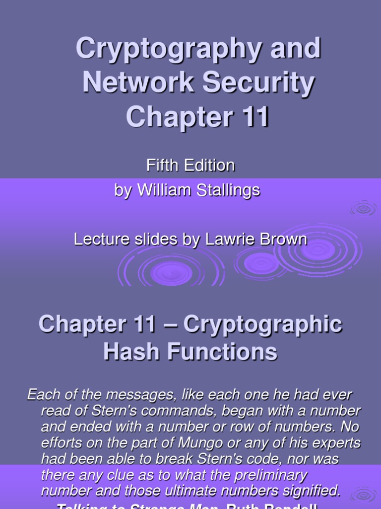 Cryptography and Network Security: Fifth Edition by William Stallings | PDF | Cryptography ...