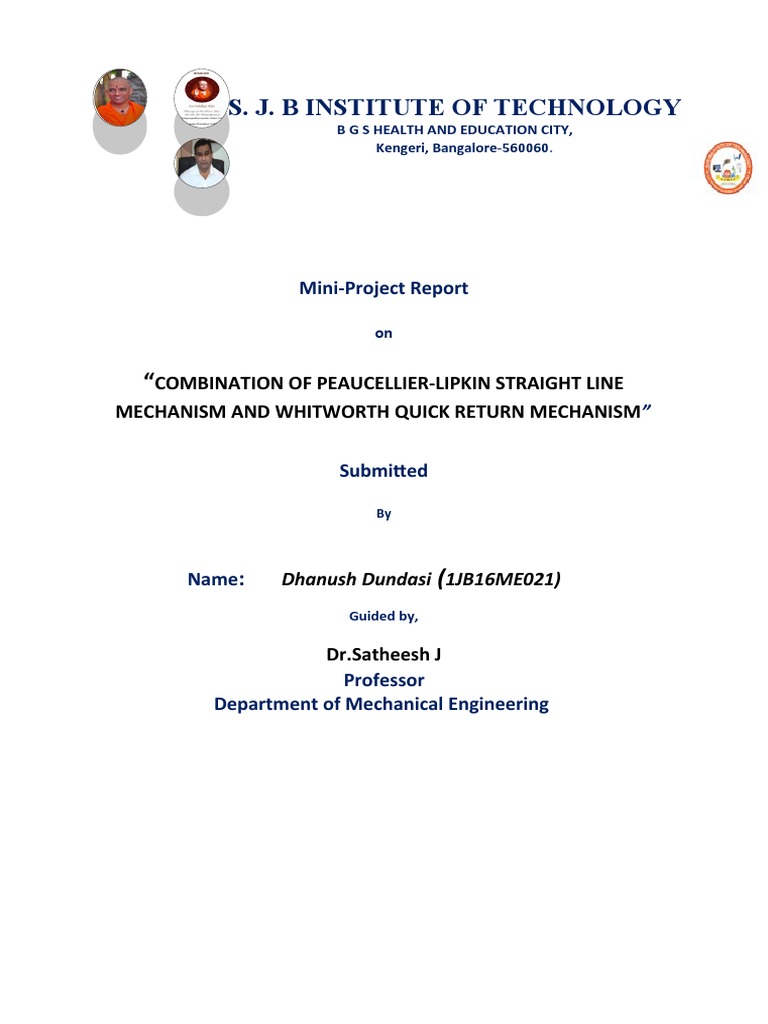 S. J. B Institute of Technology: Mini-Project Report | PDF | 3 D ...