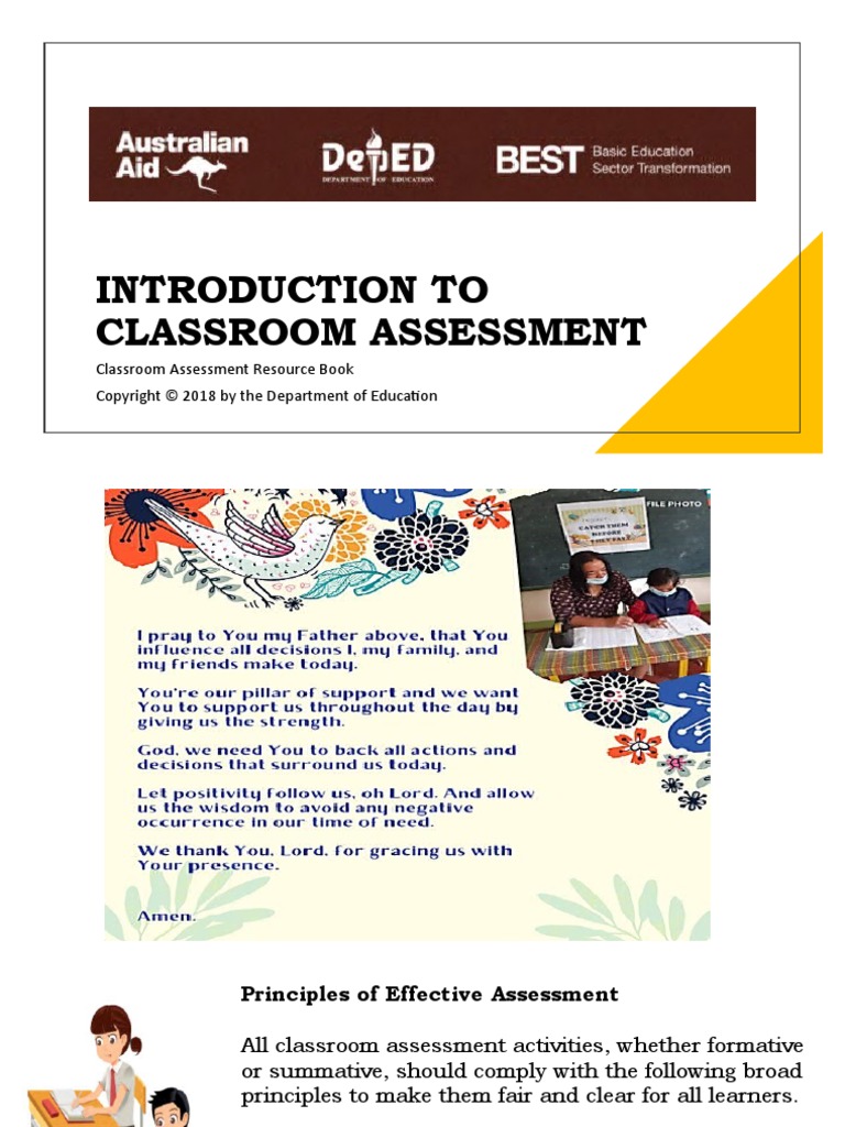 M1L3 - Introduction To Classroom Assessment | PDF | Educational ...