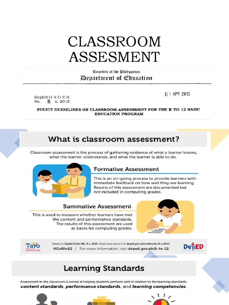 M1L4 - Classroom Assessment For The K To 12 Basic Educ Program | PDF ...