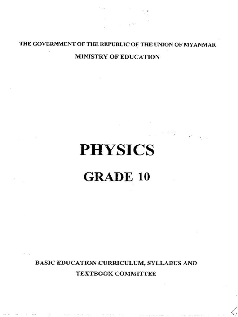 Grade 10 Physics | PDF