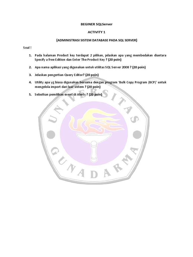 B SQLServer Act1 | PDF