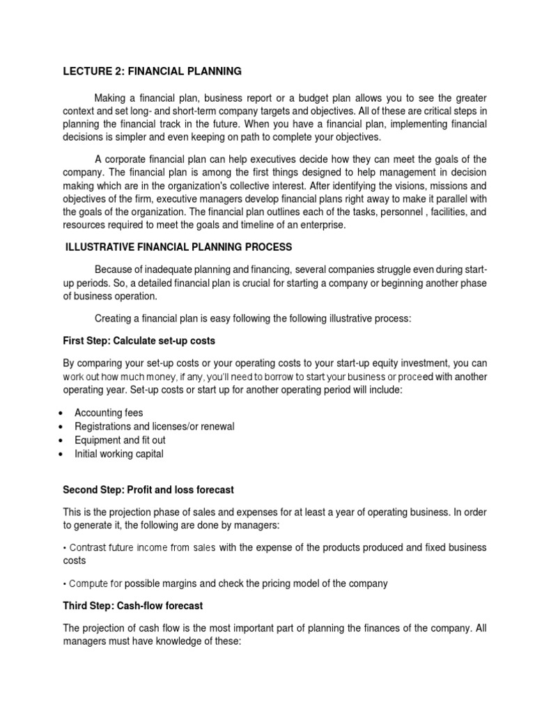 Financial Planning and Budgeting Guide | PDF | Equity (Finance ...