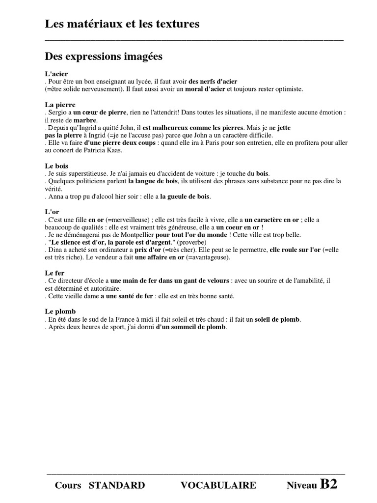 Vocabulaire b2 | PDF