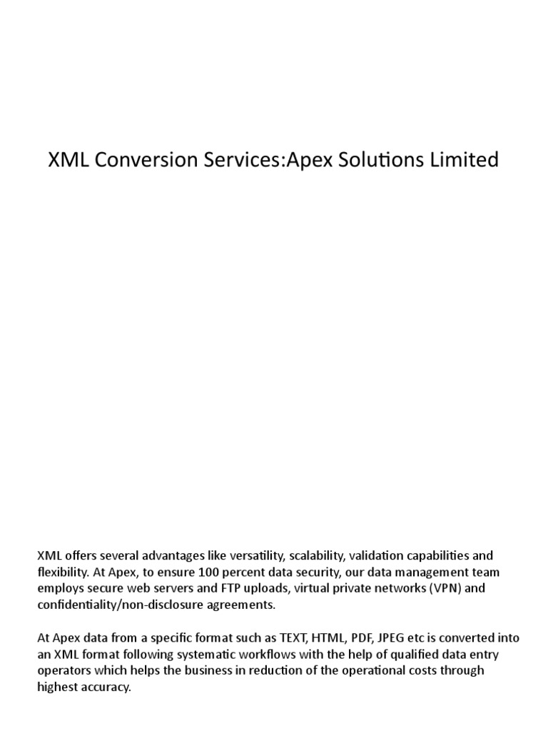 XML Conversion Services | PDF