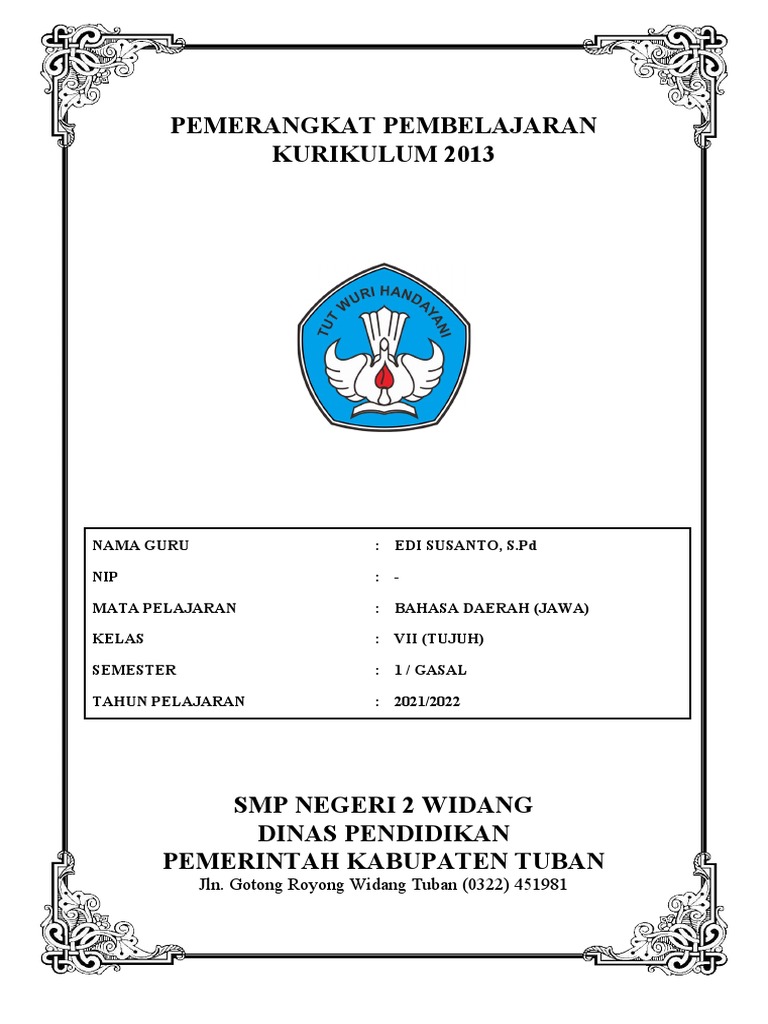 Cover Perangkat Pembelajaran - WWW - Kherysuryawan.id | PDF