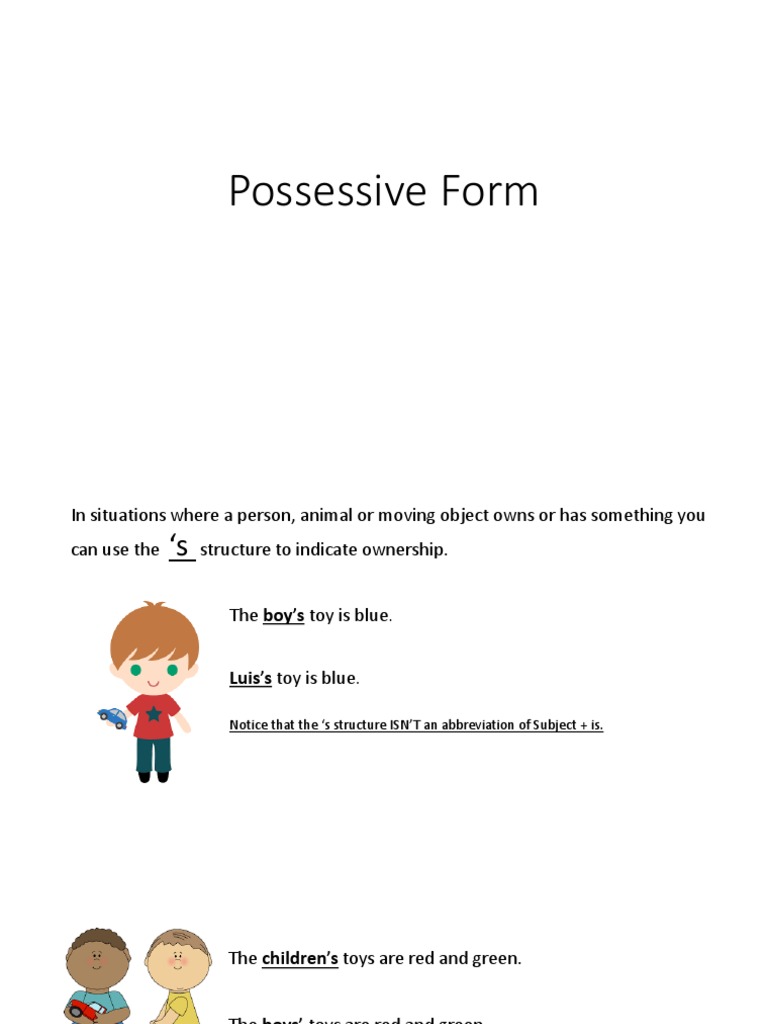 Possessive Form | PDF | Foreign Language Studies | Wellness