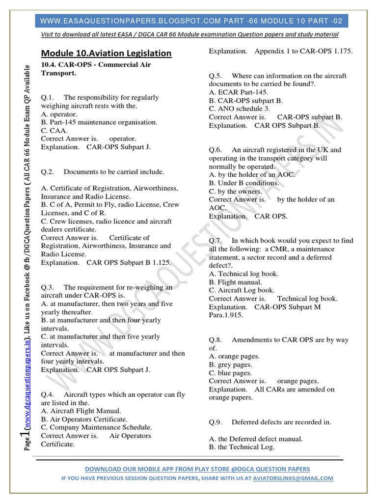 Dgca Module 10 Part 02 | PDF | Aircraft | Aeronautics