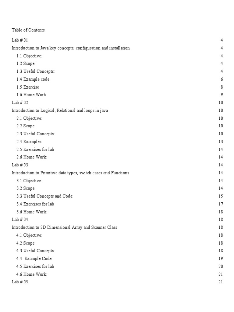 Java Lab Manual Pdf Method Computer Programming Class Computer Programming