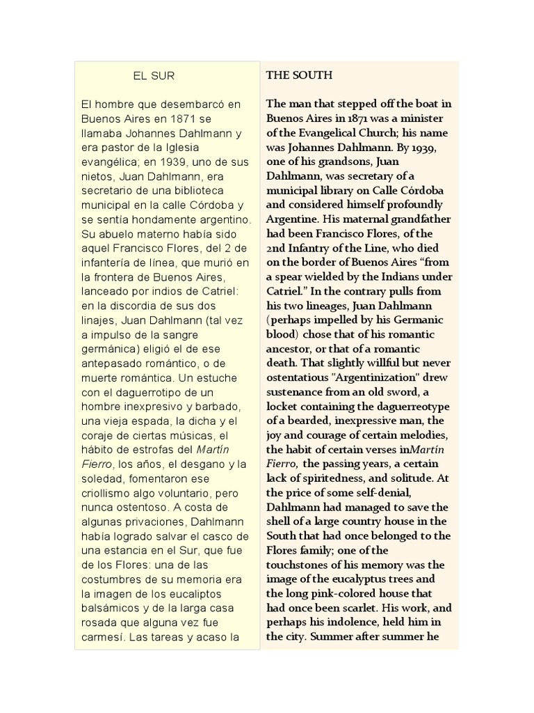 The South-Borges | PDF | Poesía