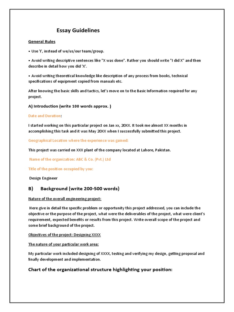Essay Guidelines: General Rules | PDF | Design | Software