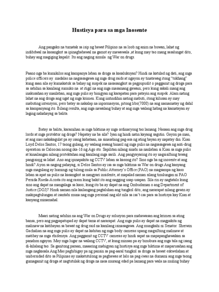 Hustisya para Sa Mga Inosente | PDF