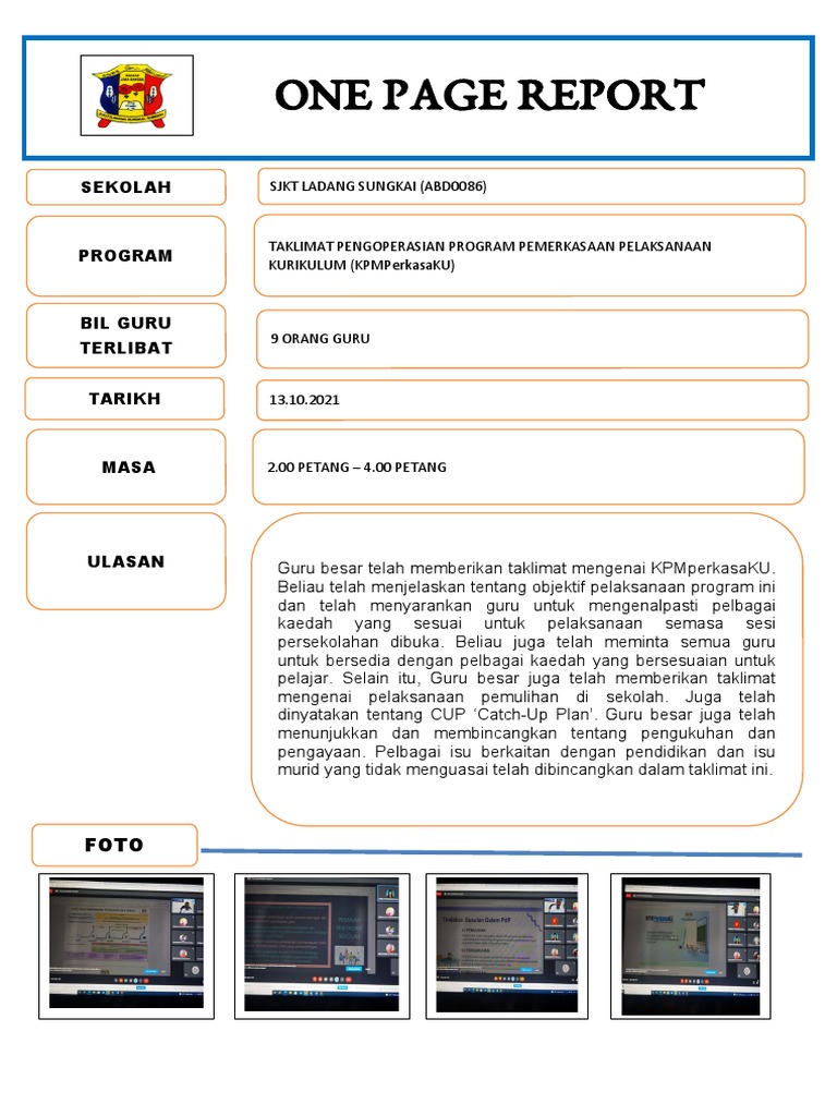 One Page Report 1 | PDF