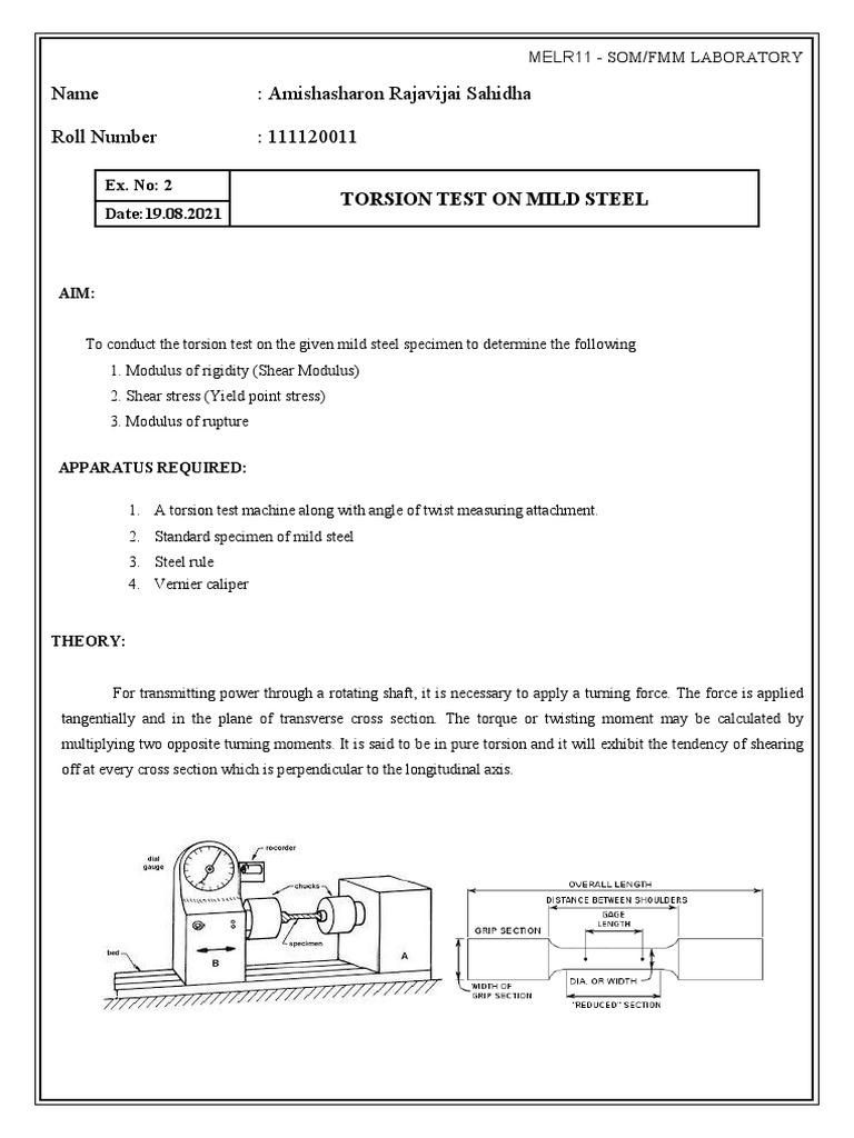 SOM Lab EXP2 | PDF | Fracture | Strength Of Materials
