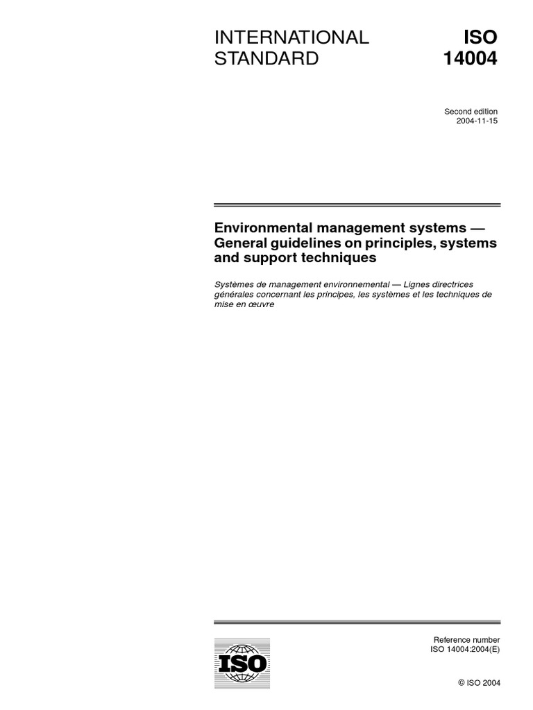 ISO+14004-2004 Guide Lines | PDF | Environmental Resource Management ...