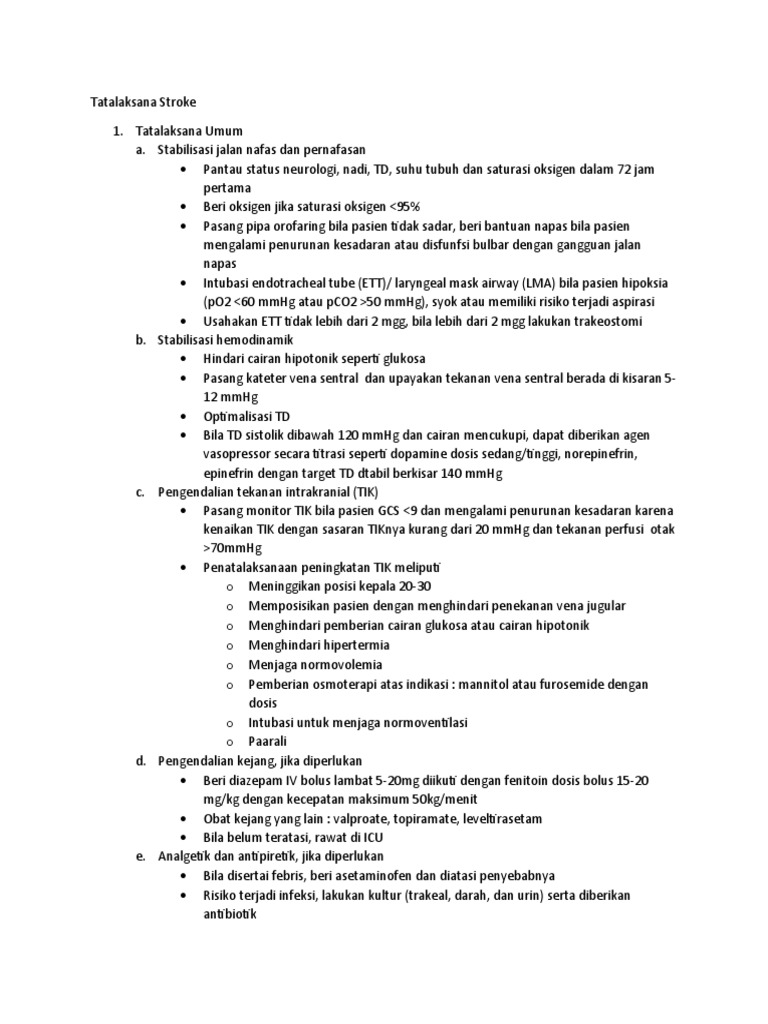 Panduan Tatalaksana Stroke | PDF | Sains & Matematika
