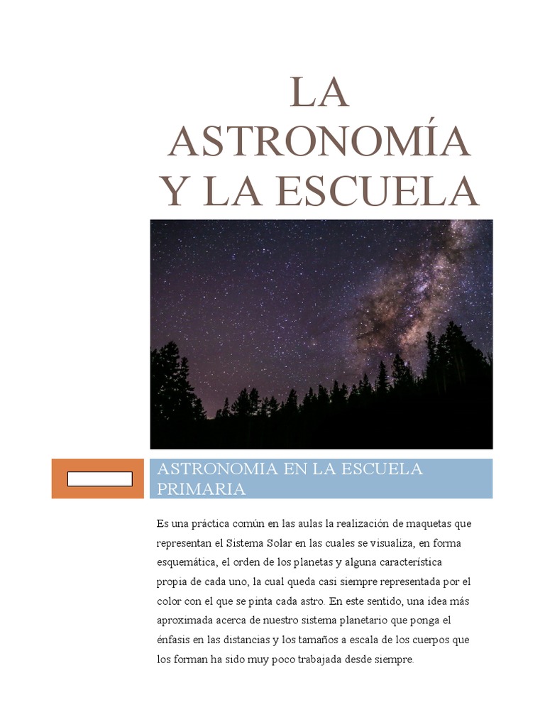 La Astronomia y La Escuela - Clase 2 - Unidad 4 | PDF | Astronomía | Luna
