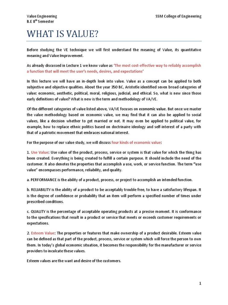 What Is Value? | PDF | Function (Mathematics) | Value (Economics)