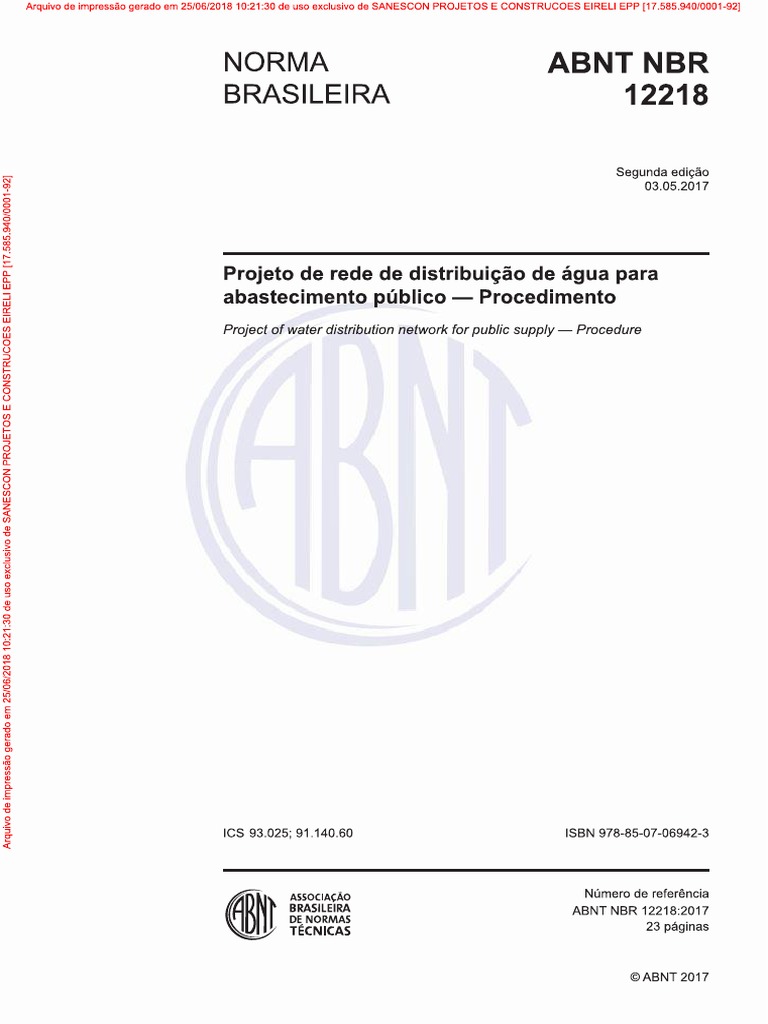 NBR 12218 | PDF