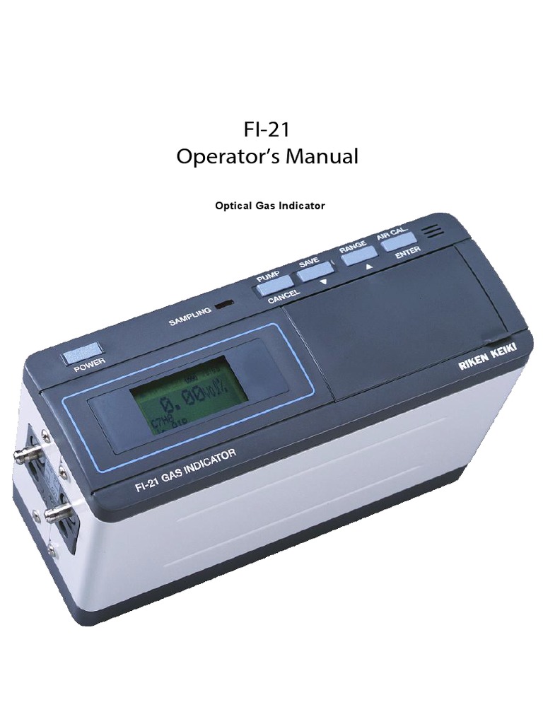 FI-21 Operator's Manual: Optical Gas Indicator | PDF | Gases | Calorie