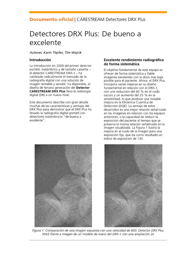 Detector Carestream | PDF | Imagenes medicas | Rayo X