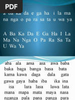 ABAKADA Pantig Examples | PDF