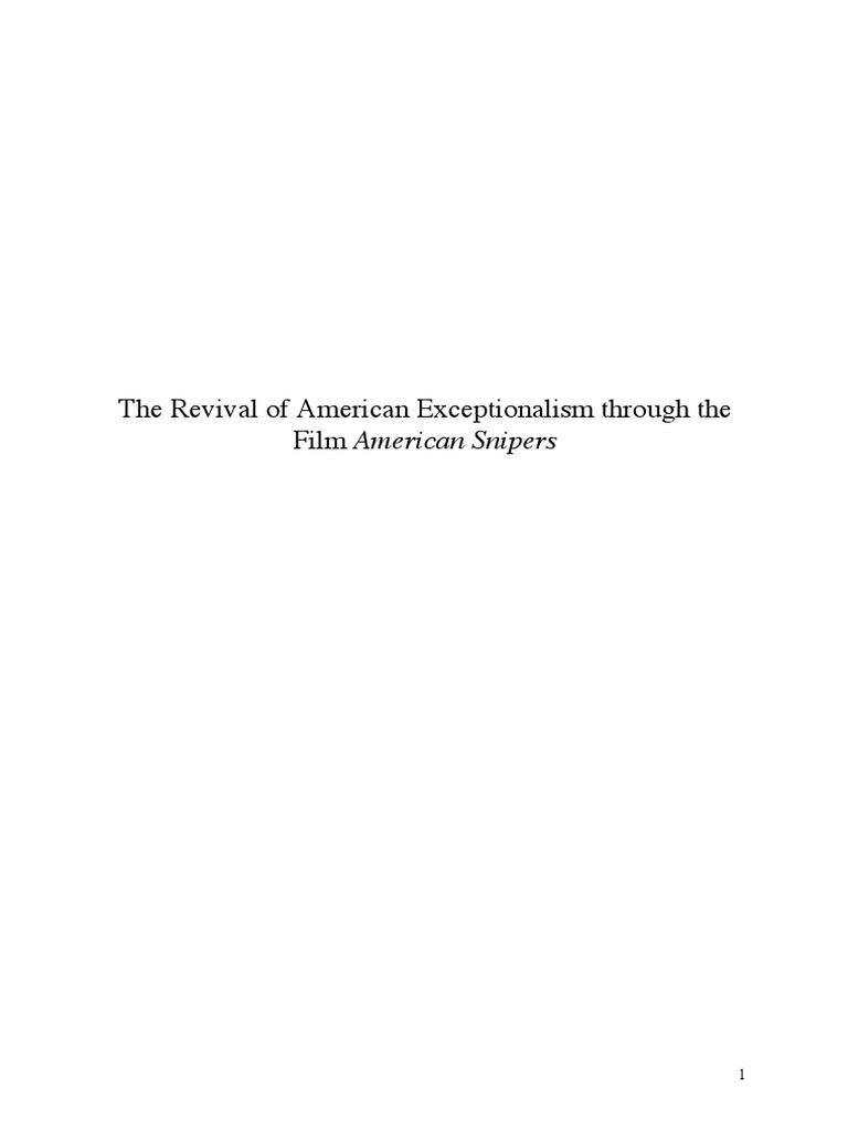 American Sniper - Filmanalysis | PDF | American Exceptionalism | Iraq War