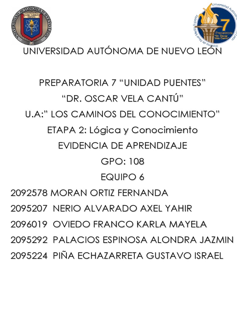 Equipo 6 - Ev2 - LCC | PDF | Razón | Proposición