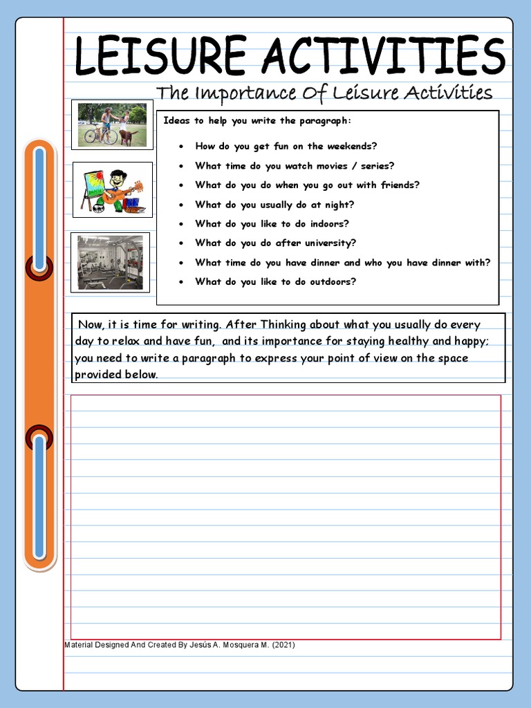Importance of Leisure Activities 2021 STUDENT | PDF | Self-Improvement