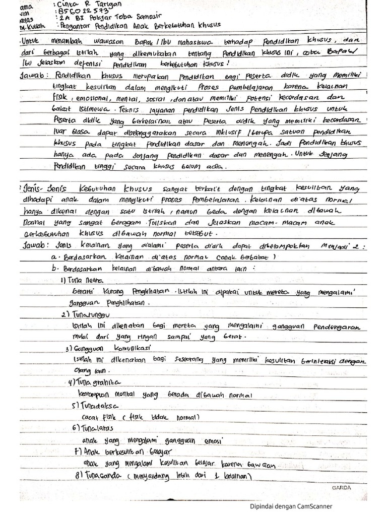 TT1 Cinta R Tarigan PPABK | PDF