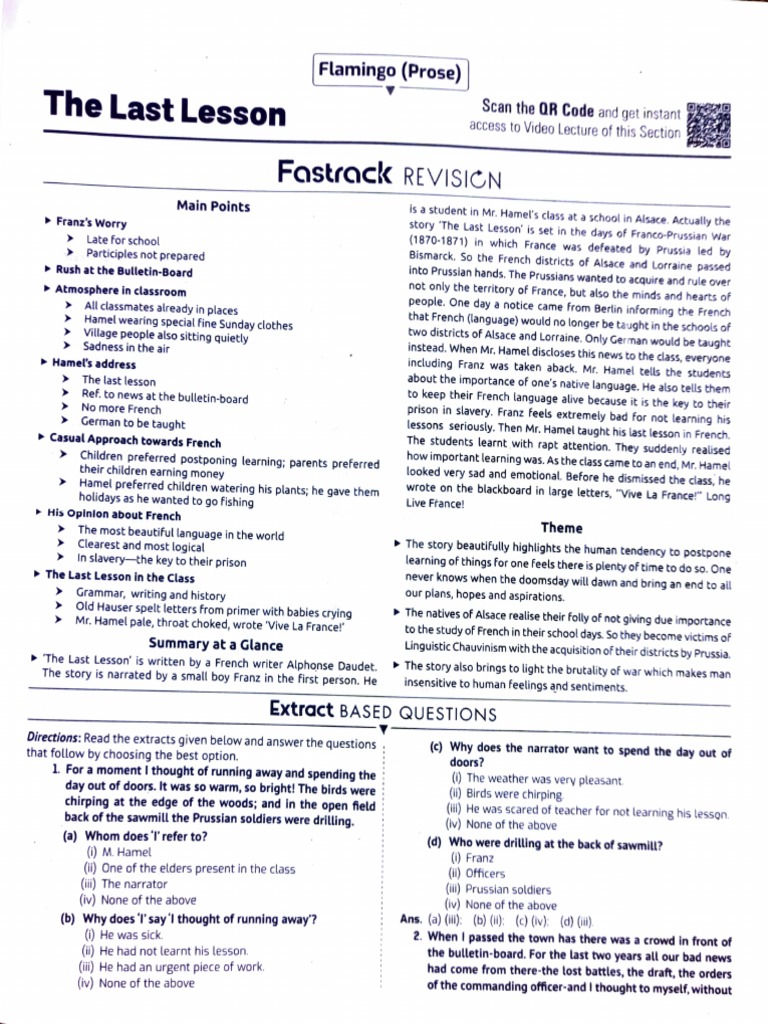 Flamingo (Prose) | PDF