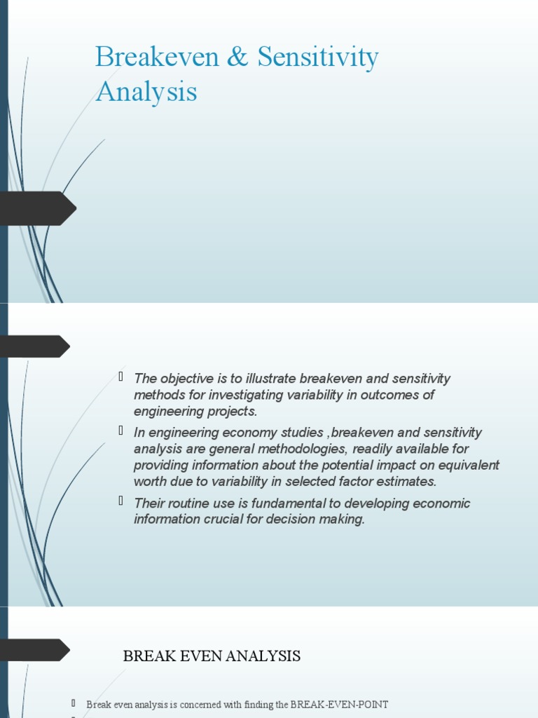 Breakeven & Sensitivity | PDF | Sensitivity Analysis | Spreadsheet
