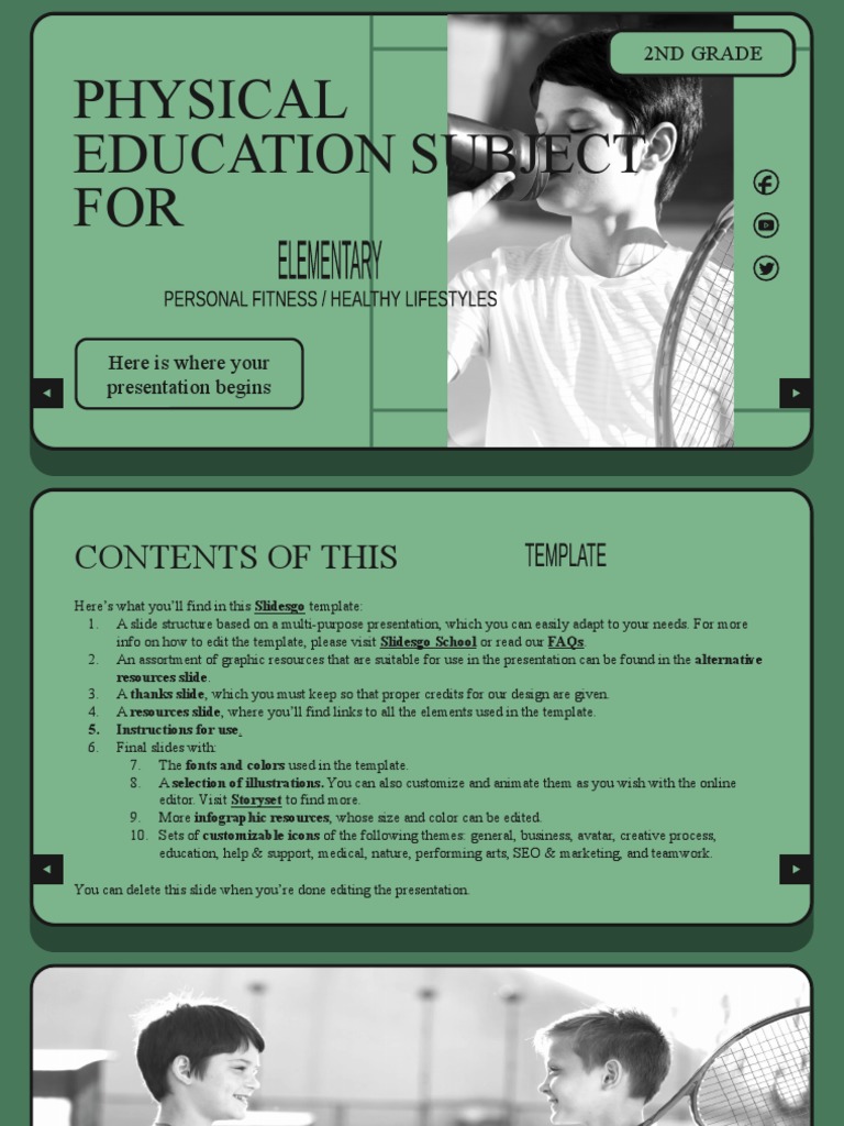 Physical Education Subject For Elementary - 2nd Grade - Personal ...