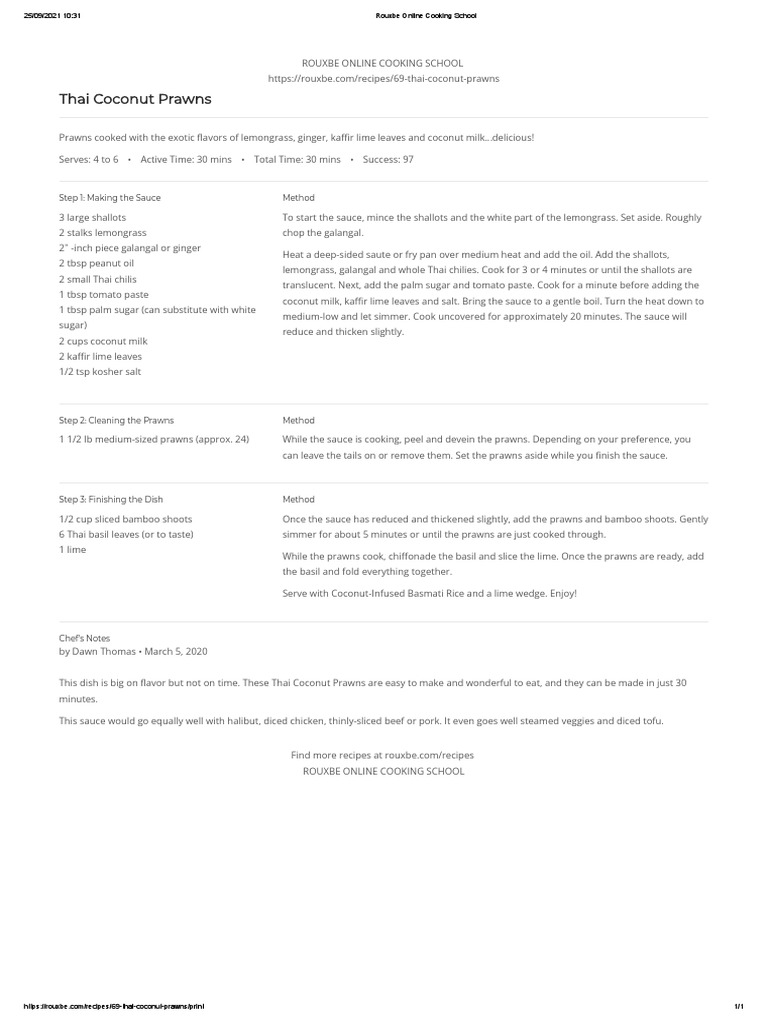 Rouxbe Online Cooking School | PDF | Thai Cuisine | Sauce